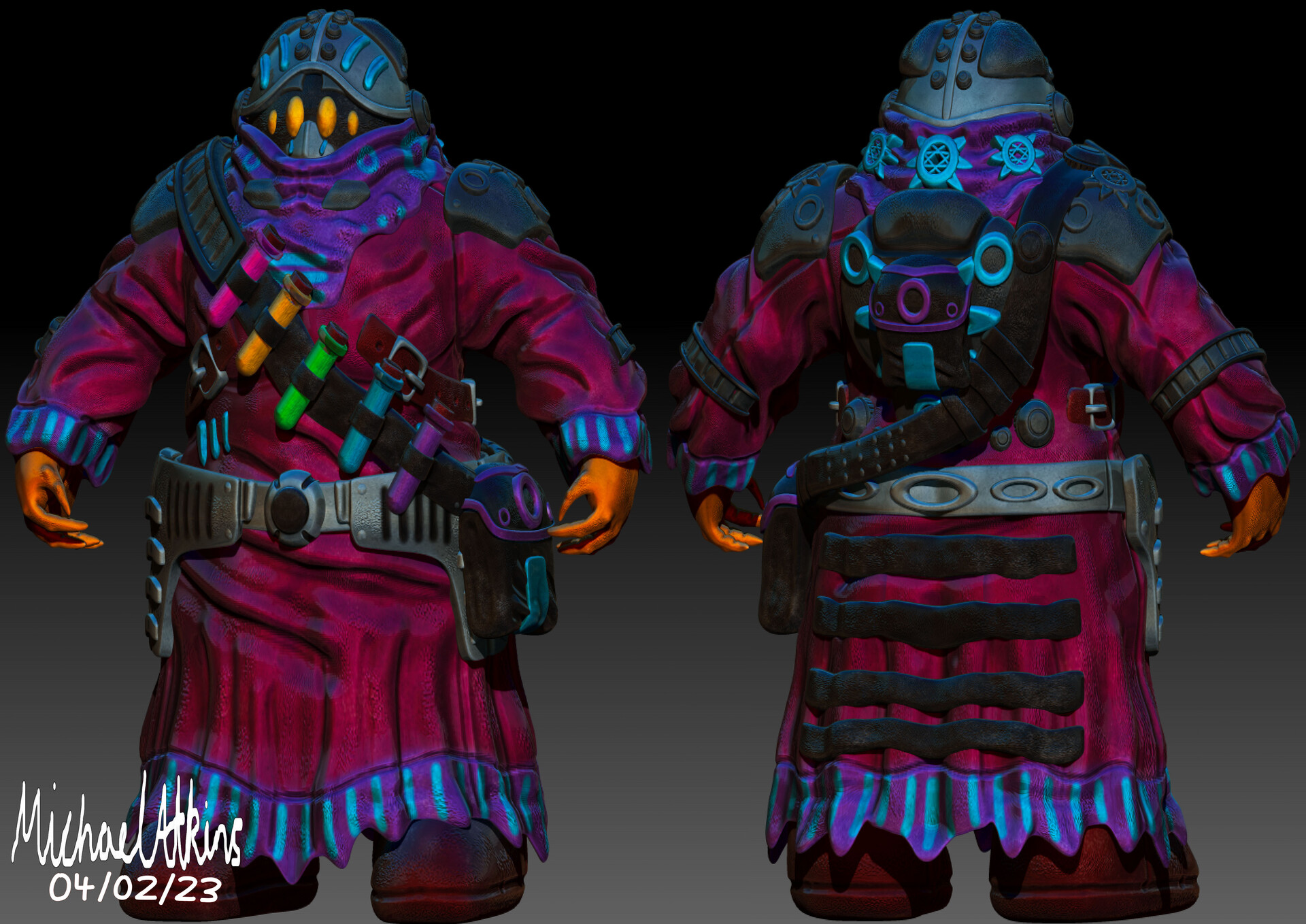 ArtStation - Michael Atkins 3D Magic Alien Character Sheet