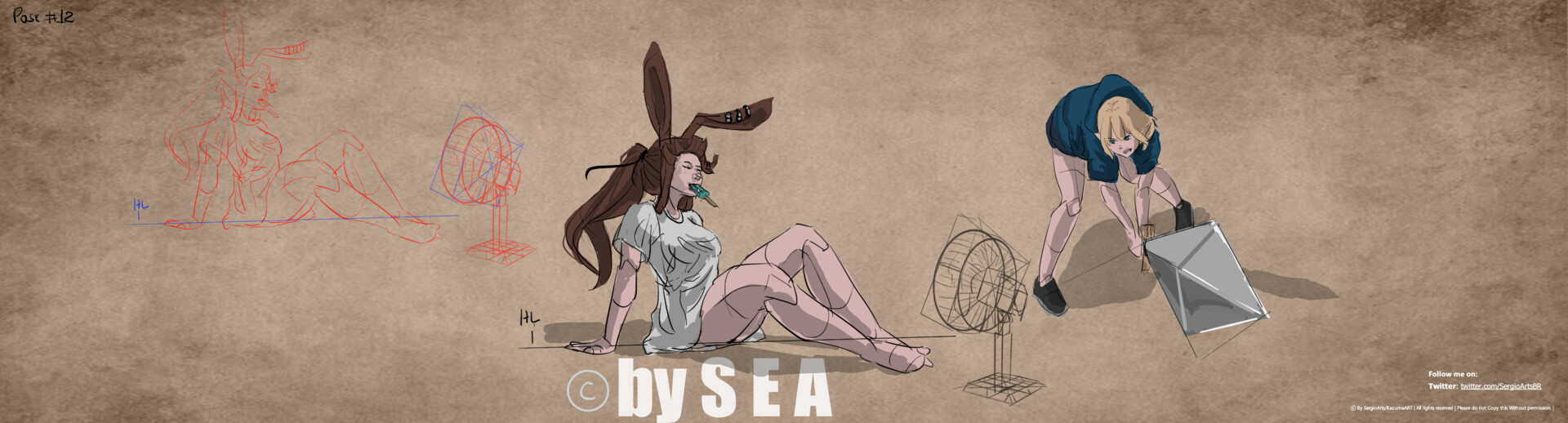 ArtStation - Practicing pose With My Ocs #12