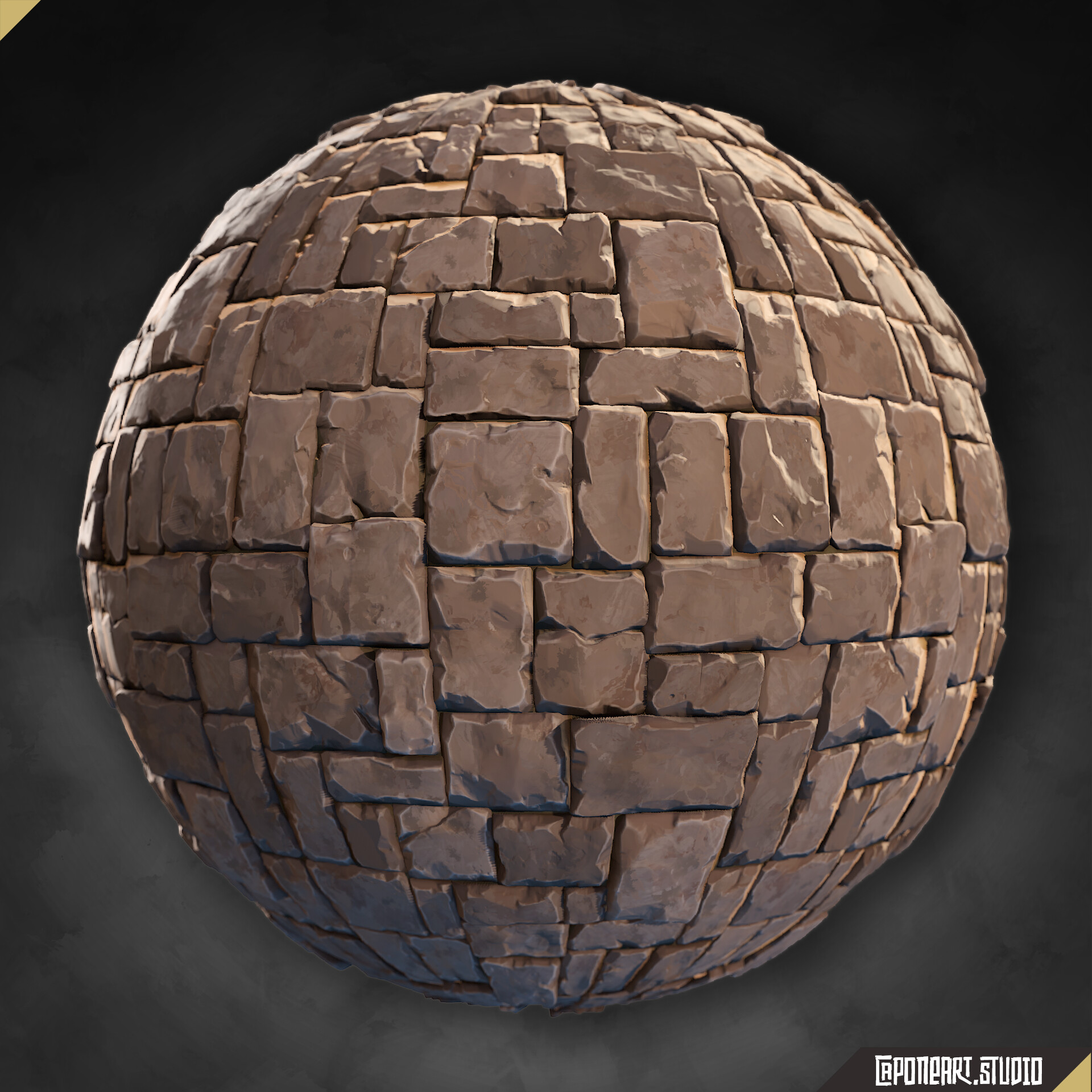 caponeart - Stylized Texture Exploration : Stone Tiles