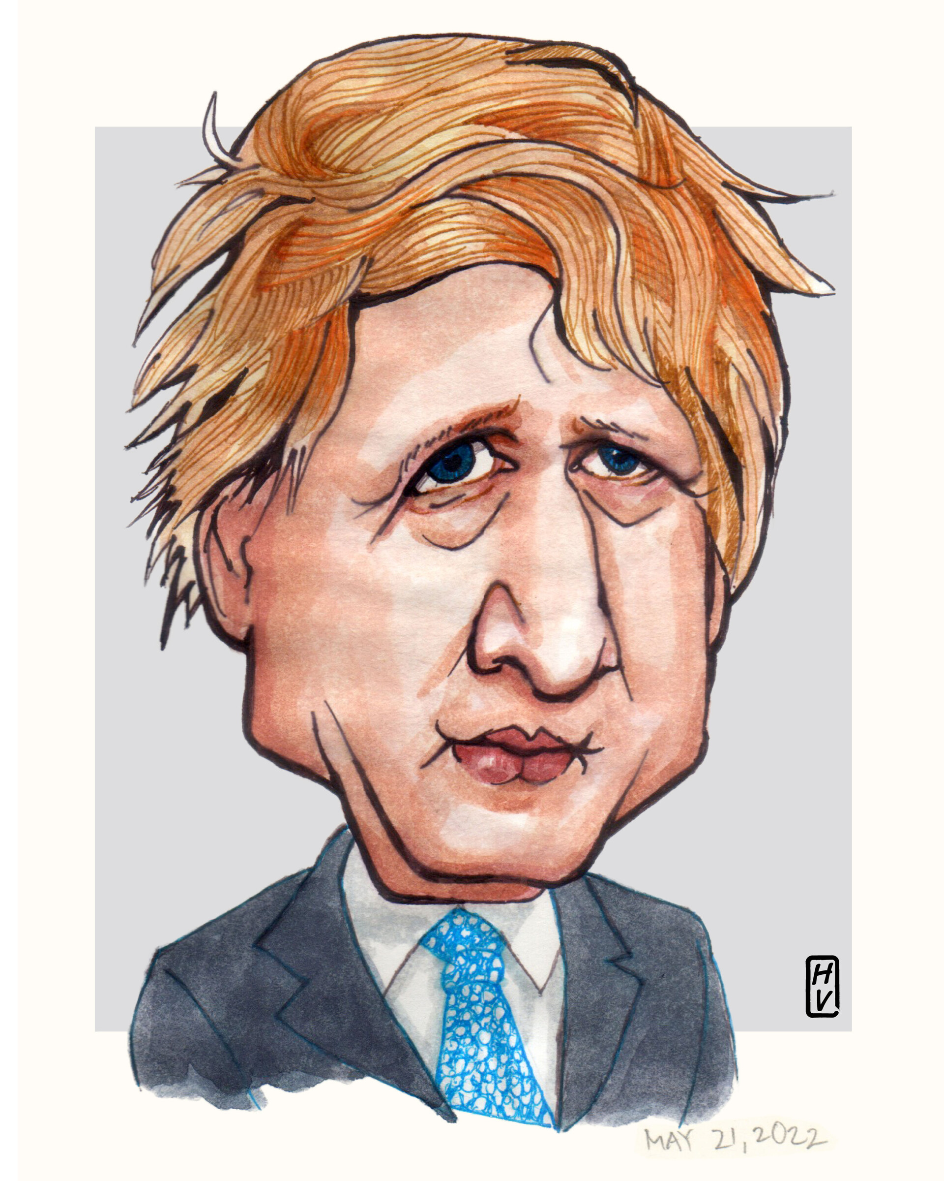 Dan Viloria - Traditional Caricature: Boris Johnson