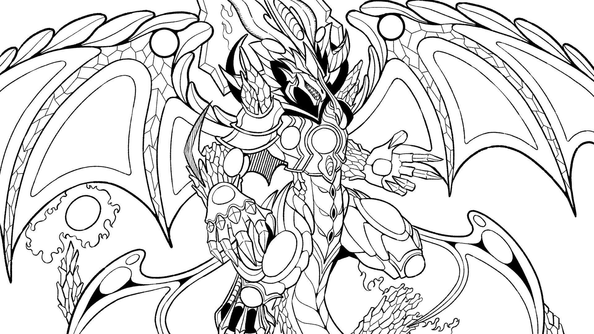 yugioh dragon coloring pages