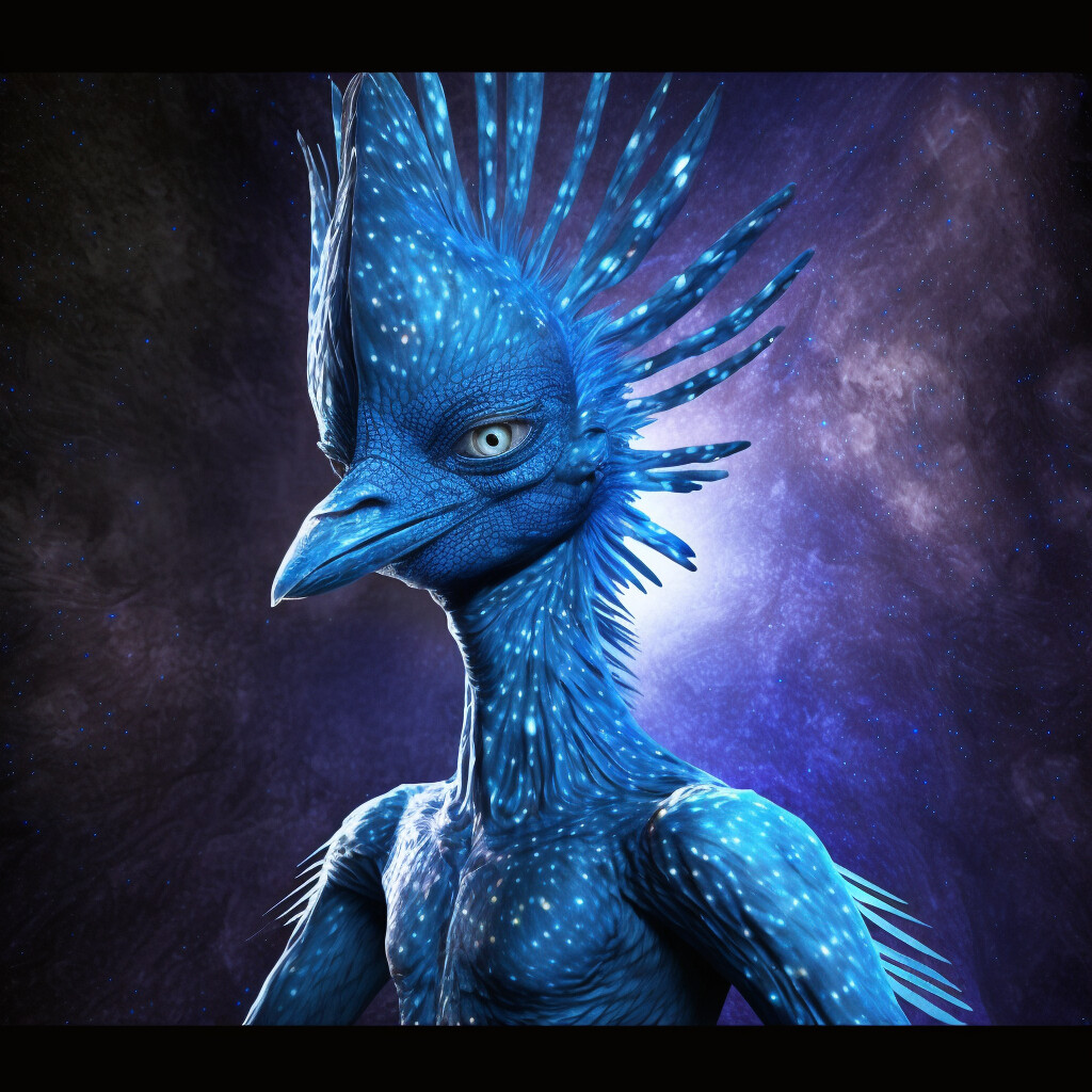 StarSeed - Blue Avian Alien