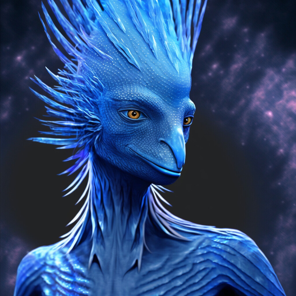 StarSeed - Blue Avian Alien