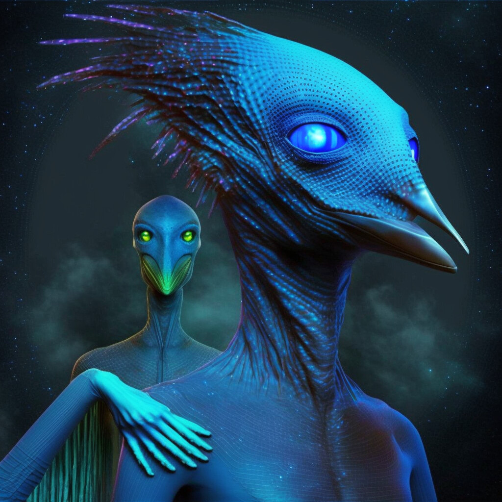 StarSeed - Blue Avian Alien