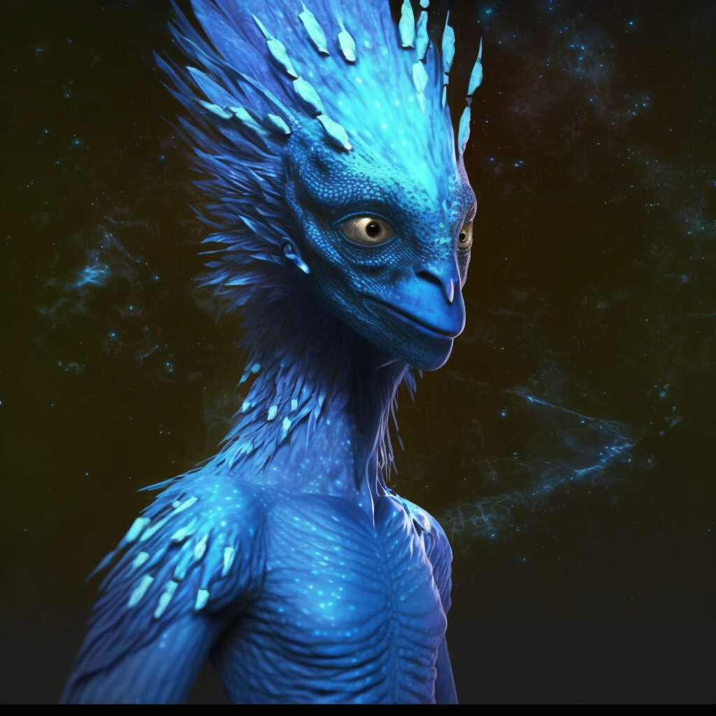 StarSeed - Blue Avian Alien