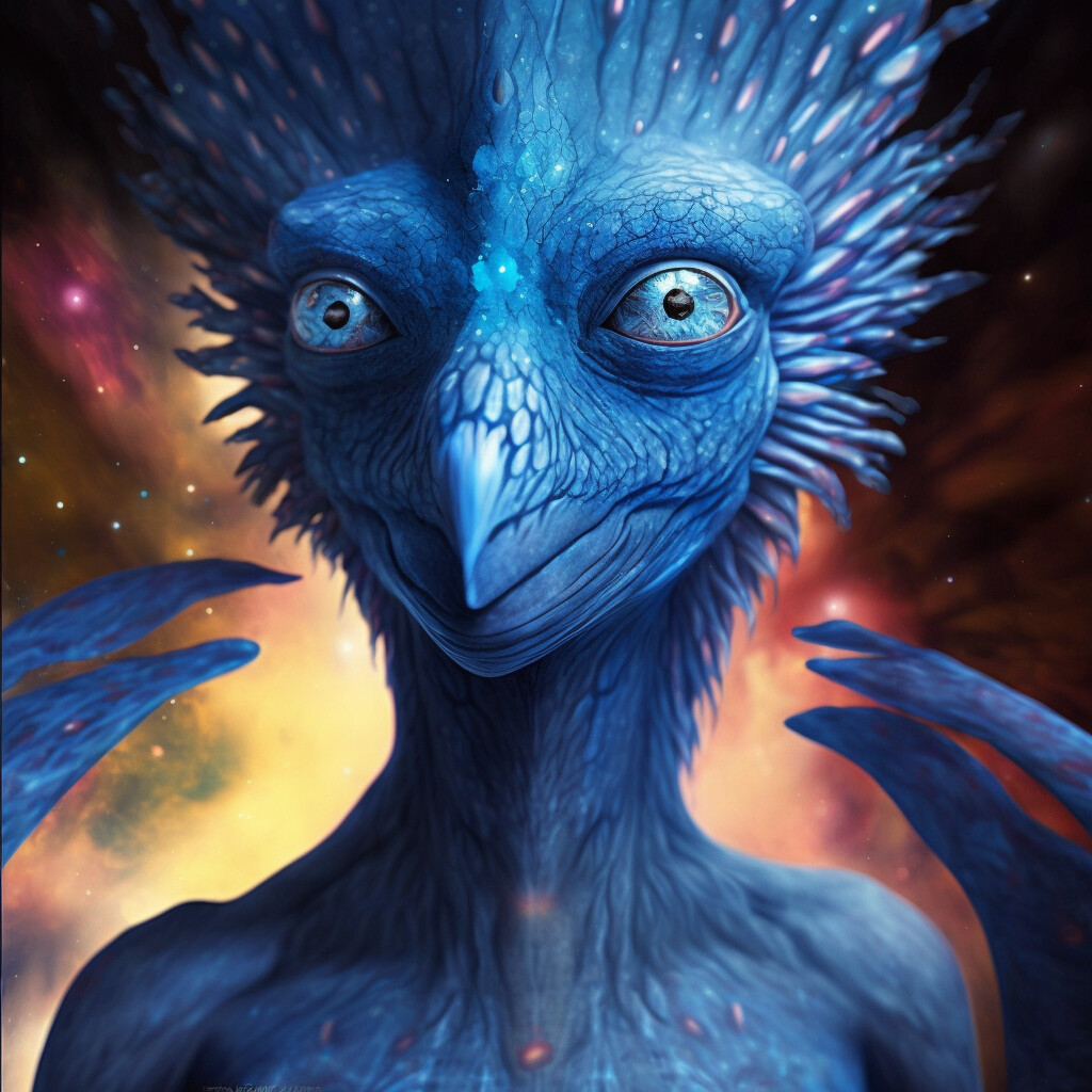 StarSeed - Blue Avian Alien