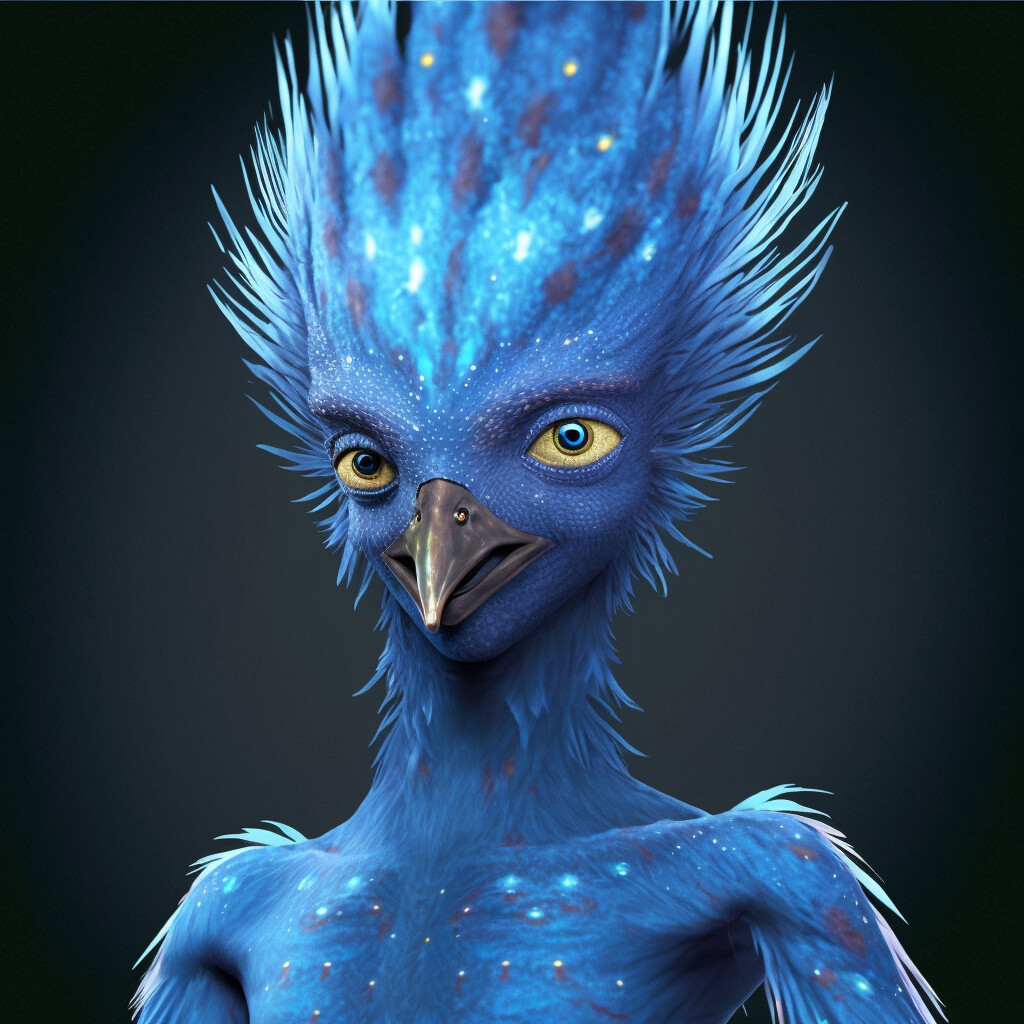 StarSeed - Blue Avian Alien