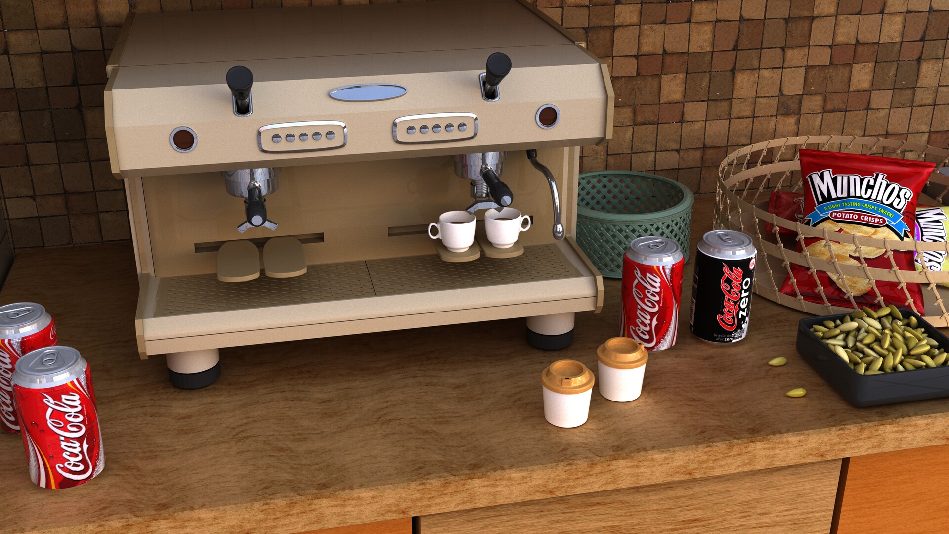 ArtStation - Coffee maker. V-Ray Rendering.