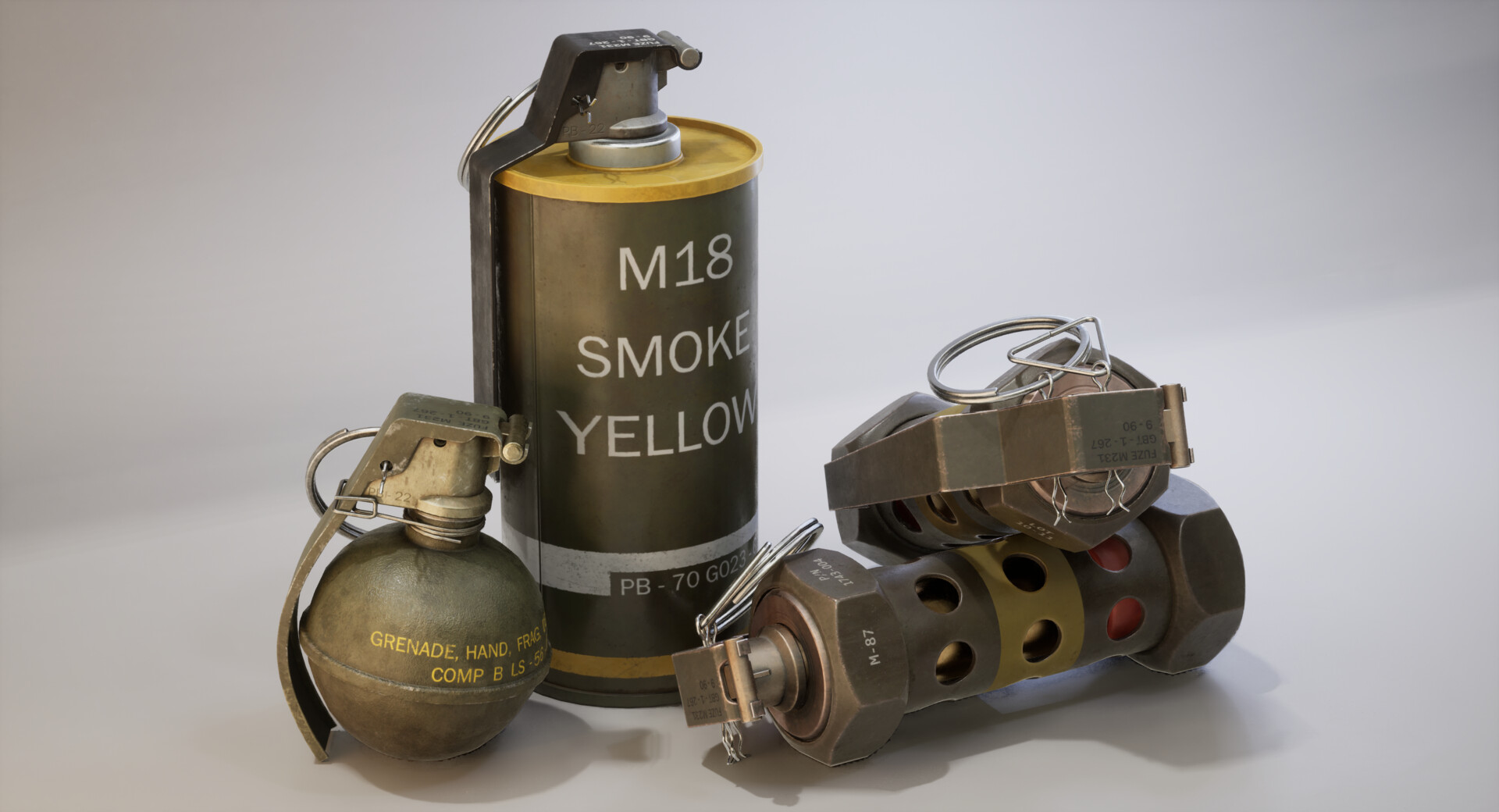 Tactical Grenades - 3D model by AntijnvanderGun [d9bb27d] - Sketchfab