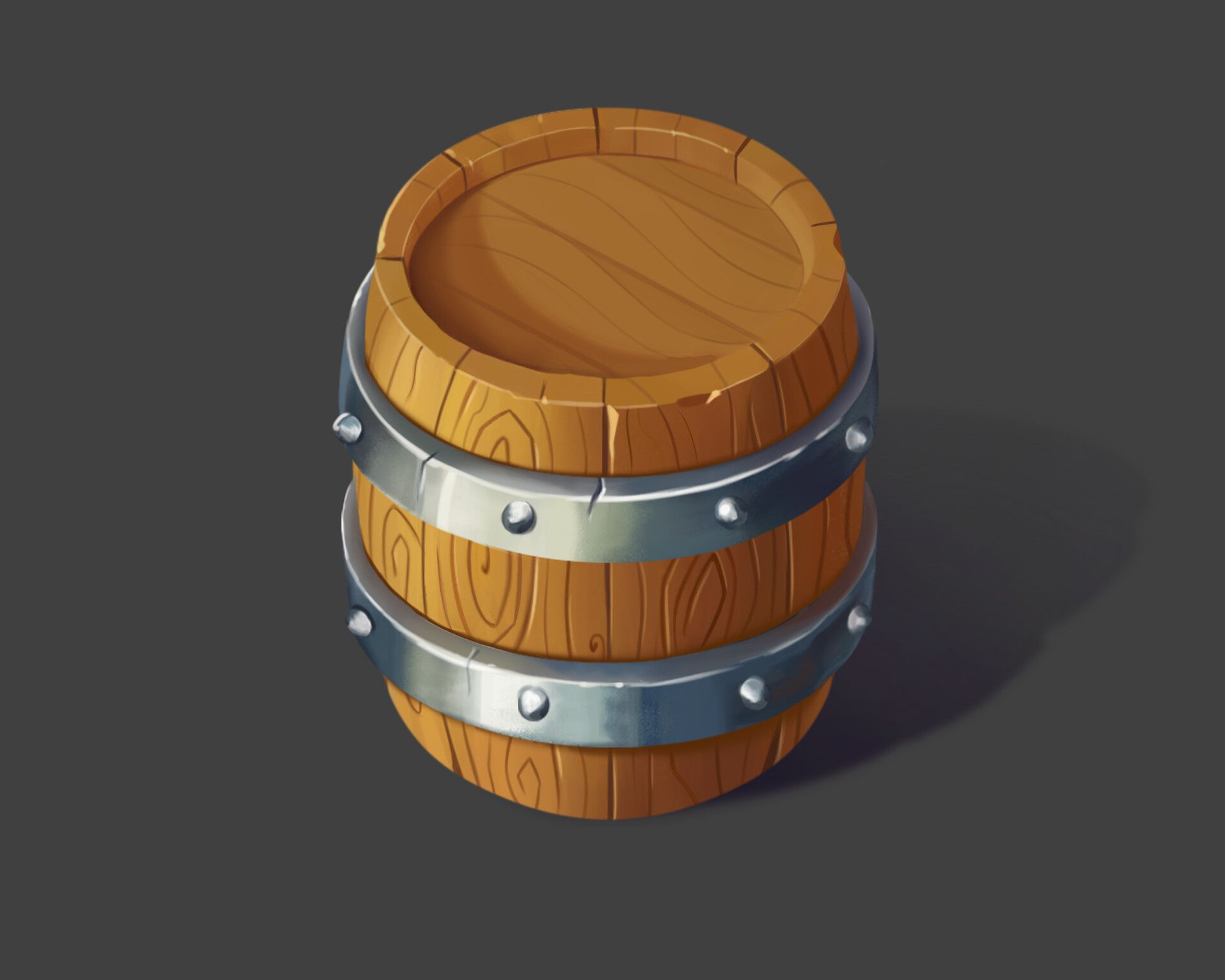 ArtStation - Stylized Game Barrel