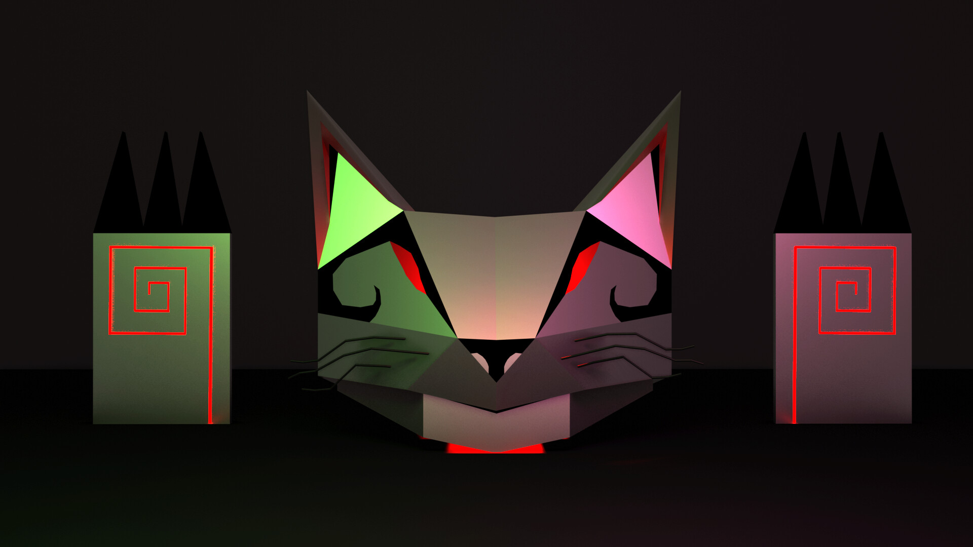 ArtStation - Cat head Layout