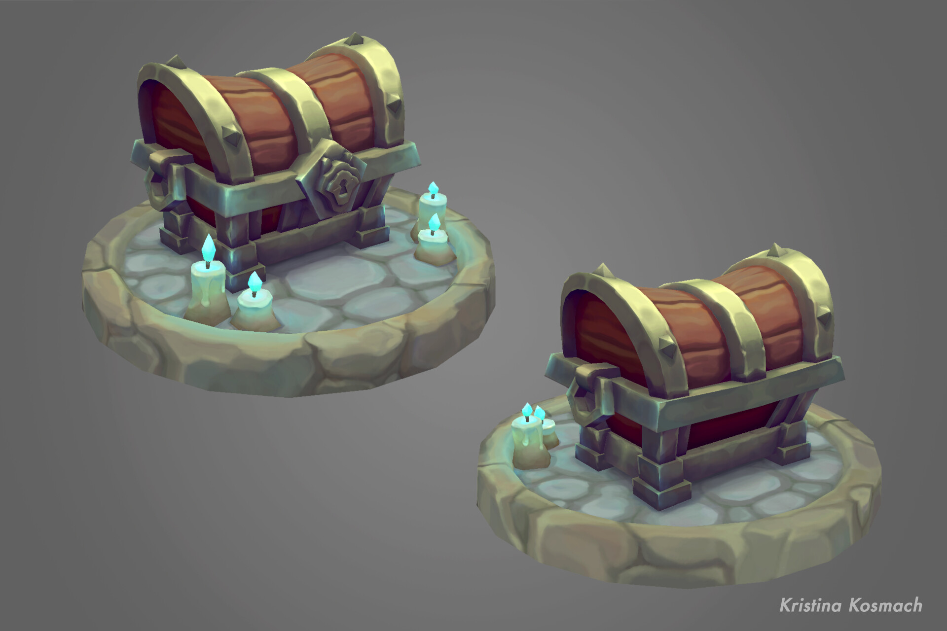 ArtStation - Old Chest Hand Painted
