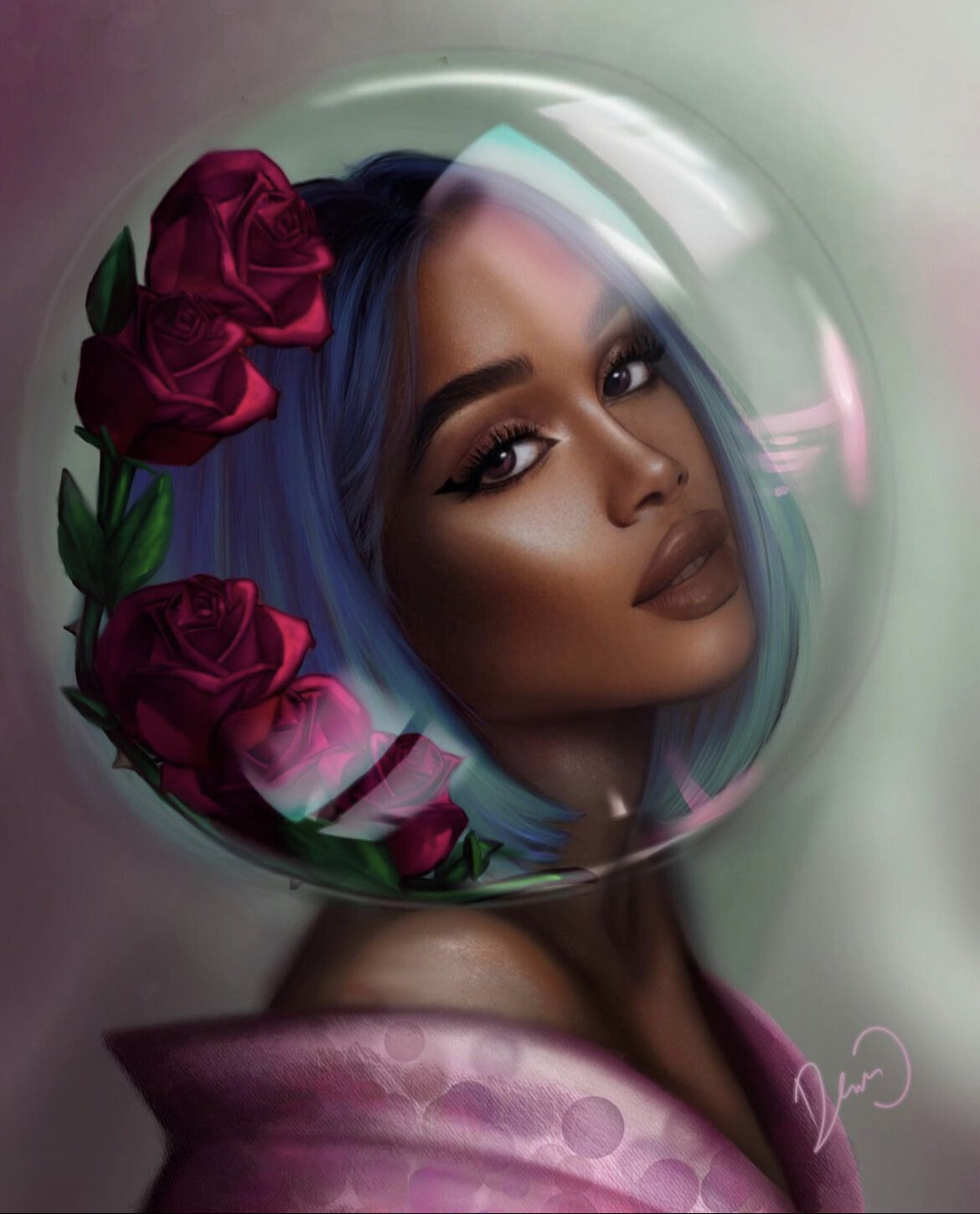 ArtStation - Bubble shell girl portrait