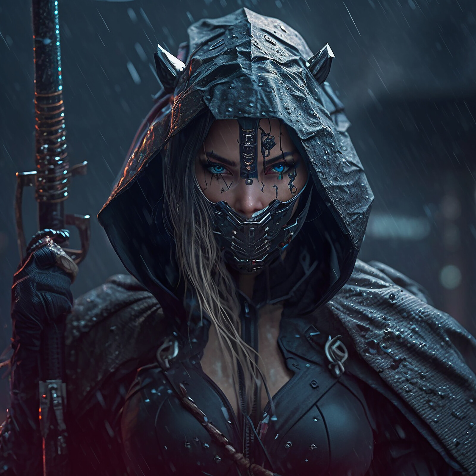 HACER TOPBAŞ - Ninja Girl with Blue Eyes