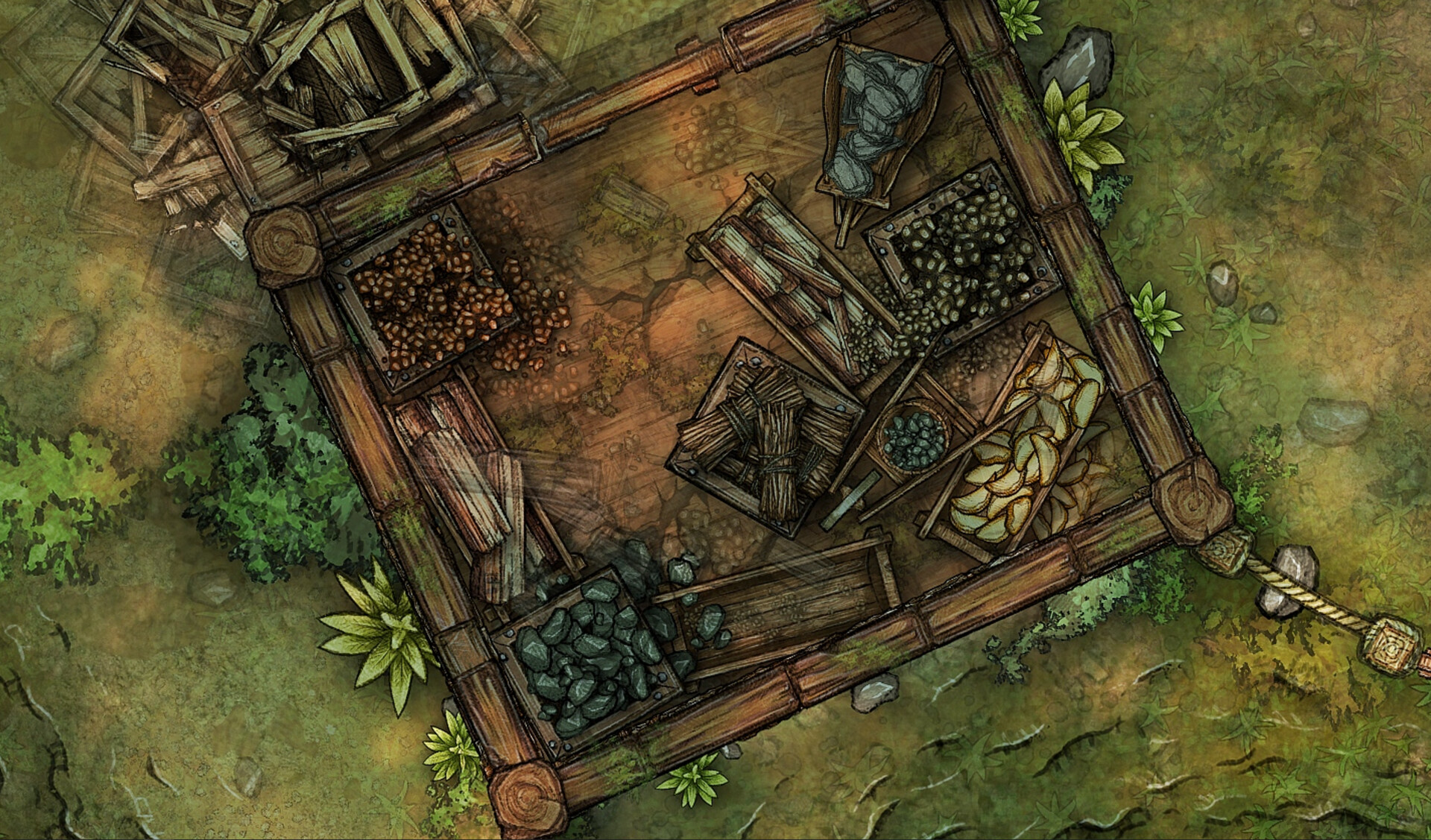 Detailed Dungeons - Butterskull Ranch (Destroyed Smithy) (Day)