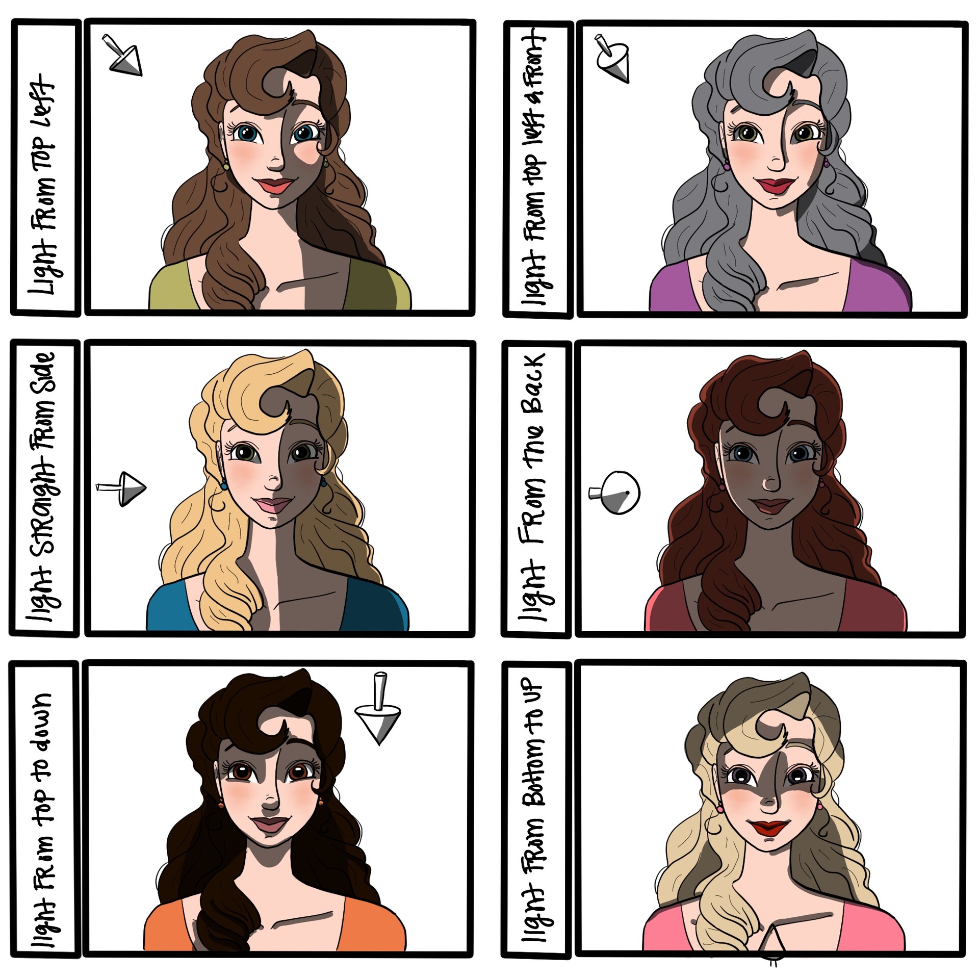 ArtStation - Character Light Study - Color Block