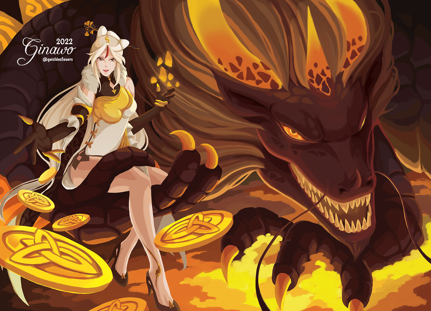 ArtStation - Lady Ningguang and Lord of Geo