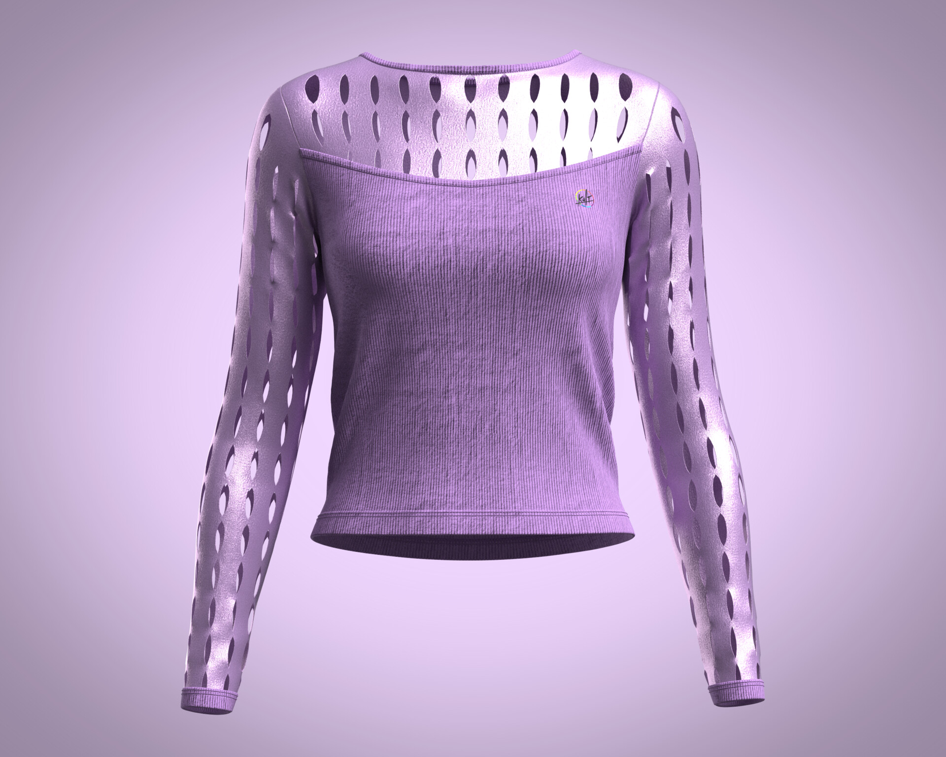 ArtStation - Girls Silk with Rib Crop Tops