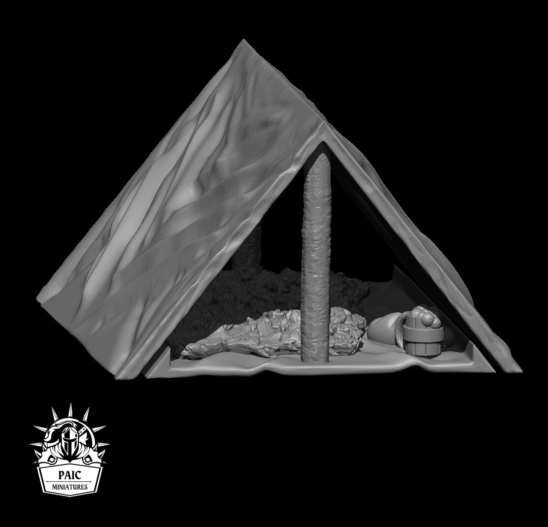 ArtStation - Modular Tent for miniature games