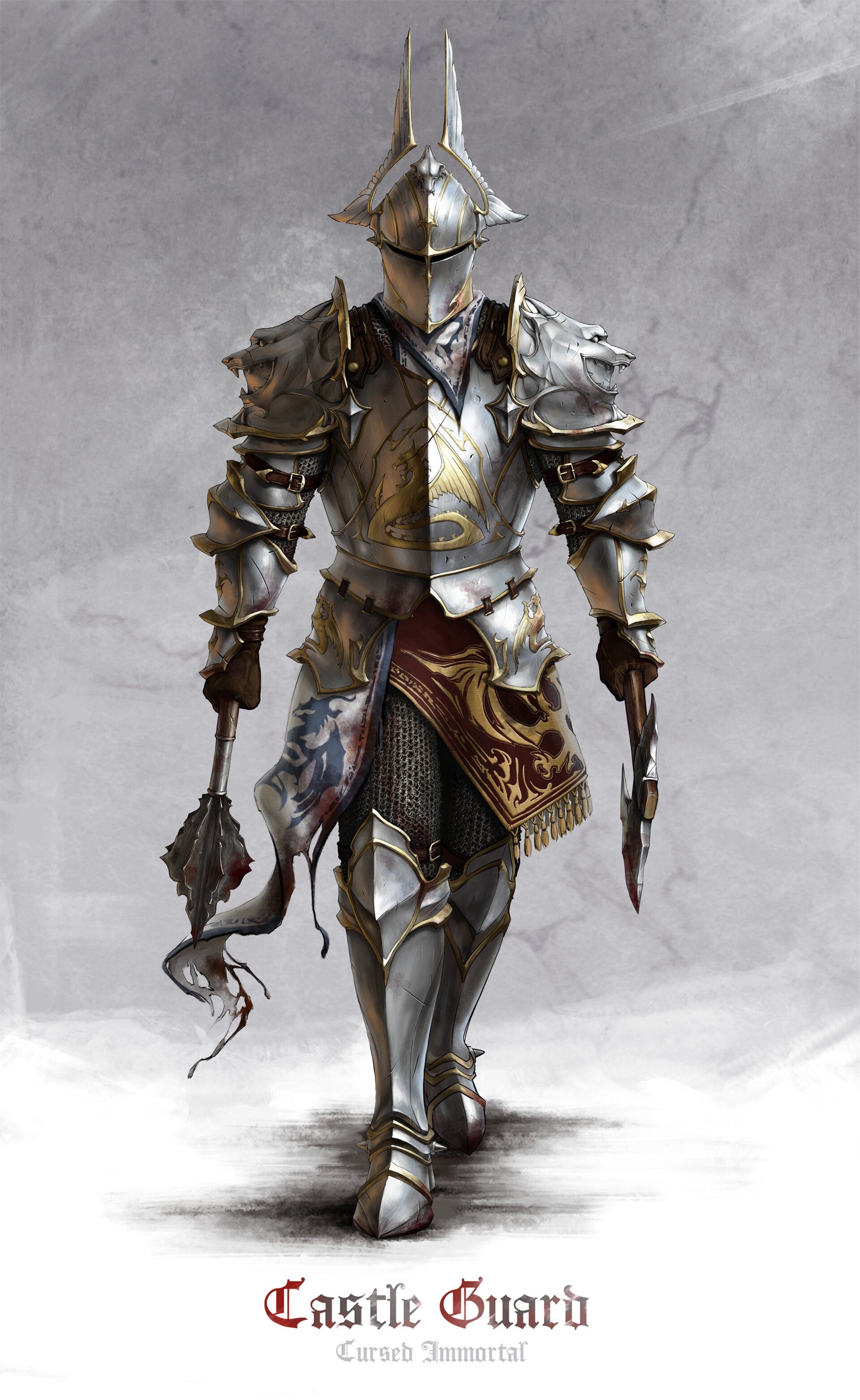 ArtStation - Castle guard of Cursed undead.