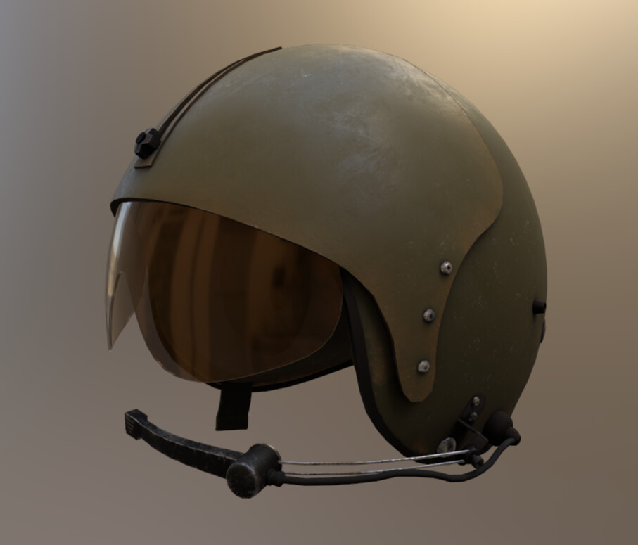 ArtStation - Vietnam Era Military Pilot Helmet