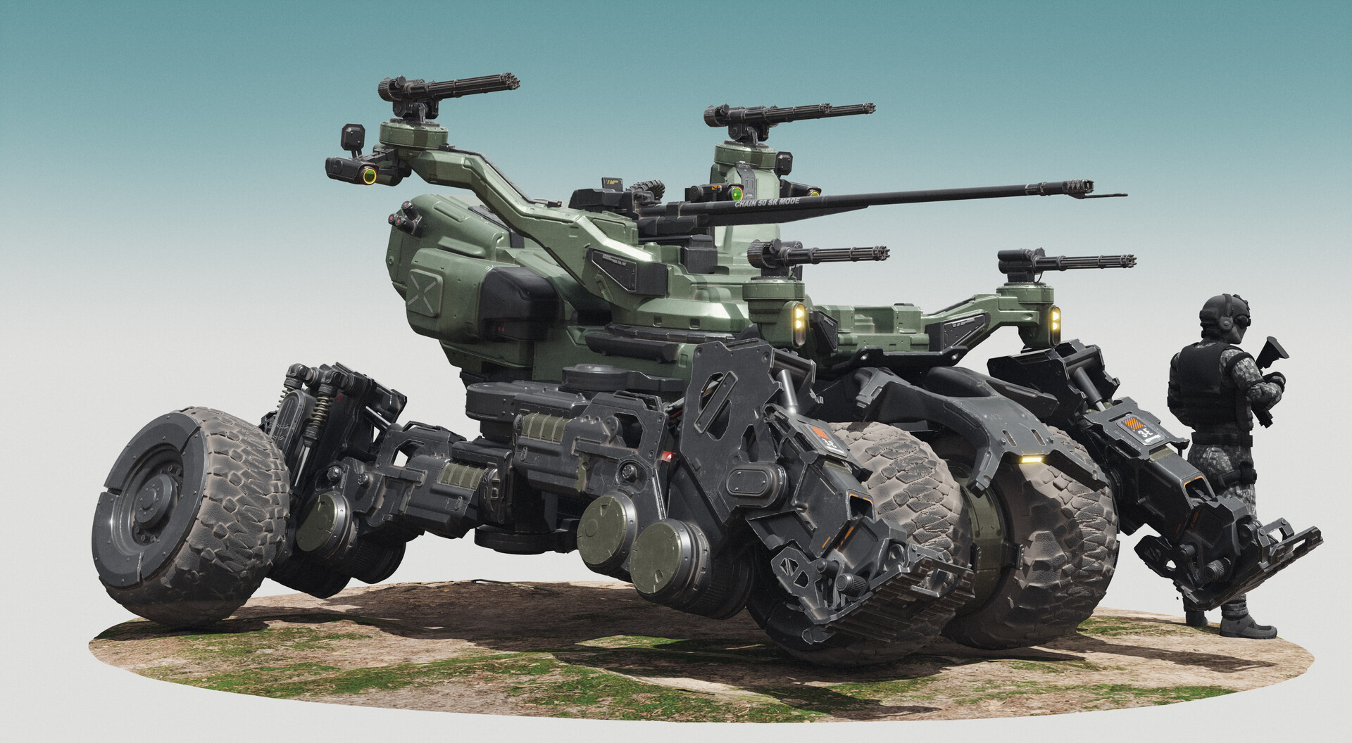 Concept Artist | Dima Yakutin - Wheeled Scout Mecha