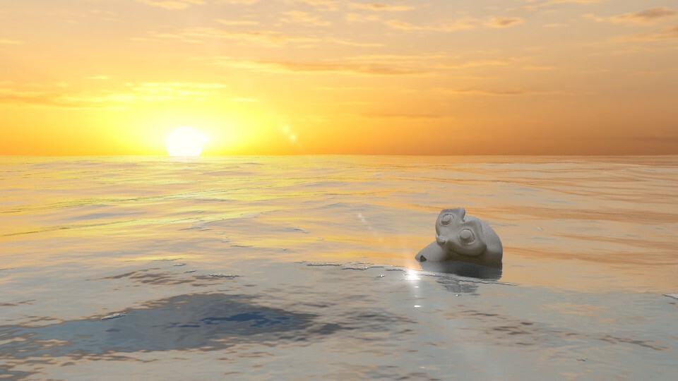 ArtStation - Monkey swims in the Sea