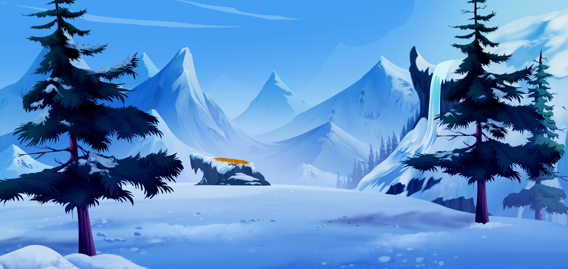 ArtStation - Ice hill view