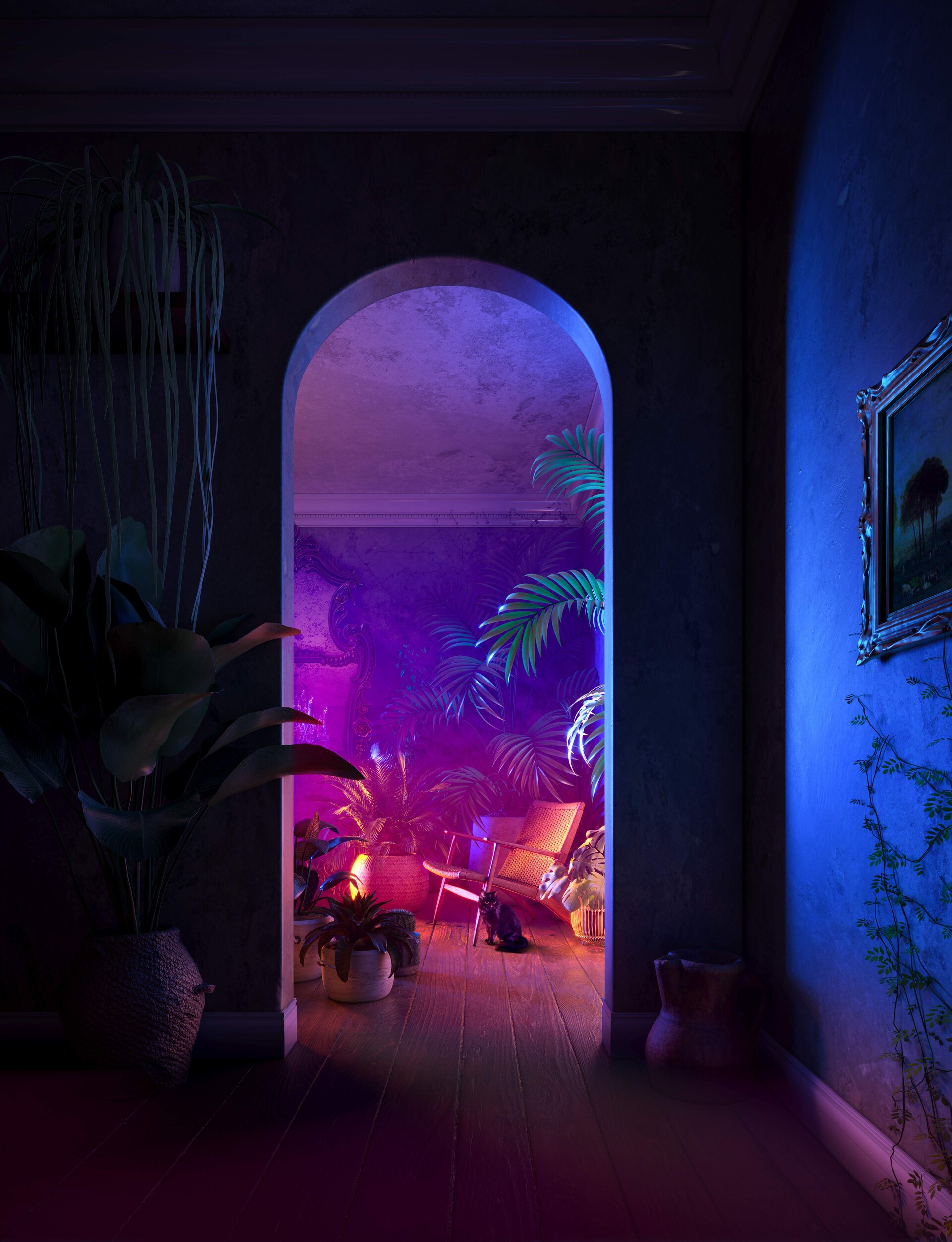 ArtStation - Tropical Interior - Surreal version