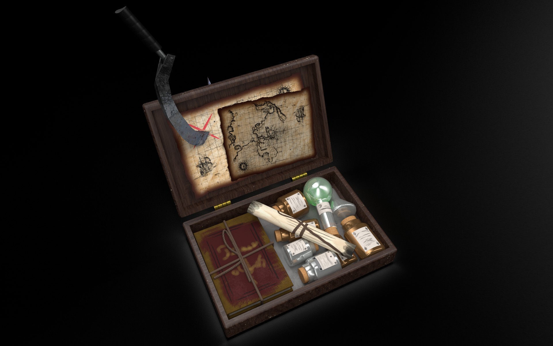 ArtStation - 3D Modeled - Potion case