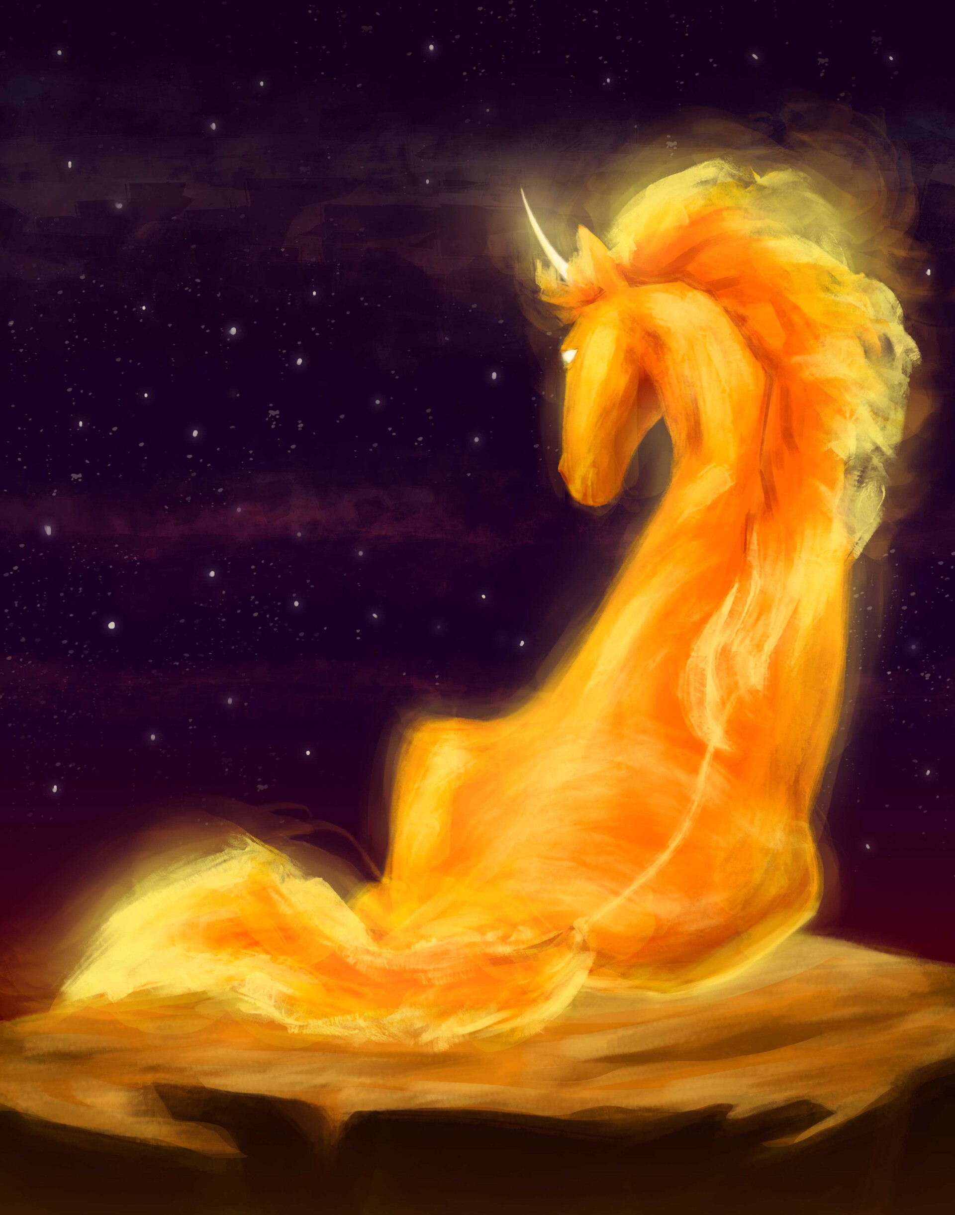 ArtStation - Fire unicorn