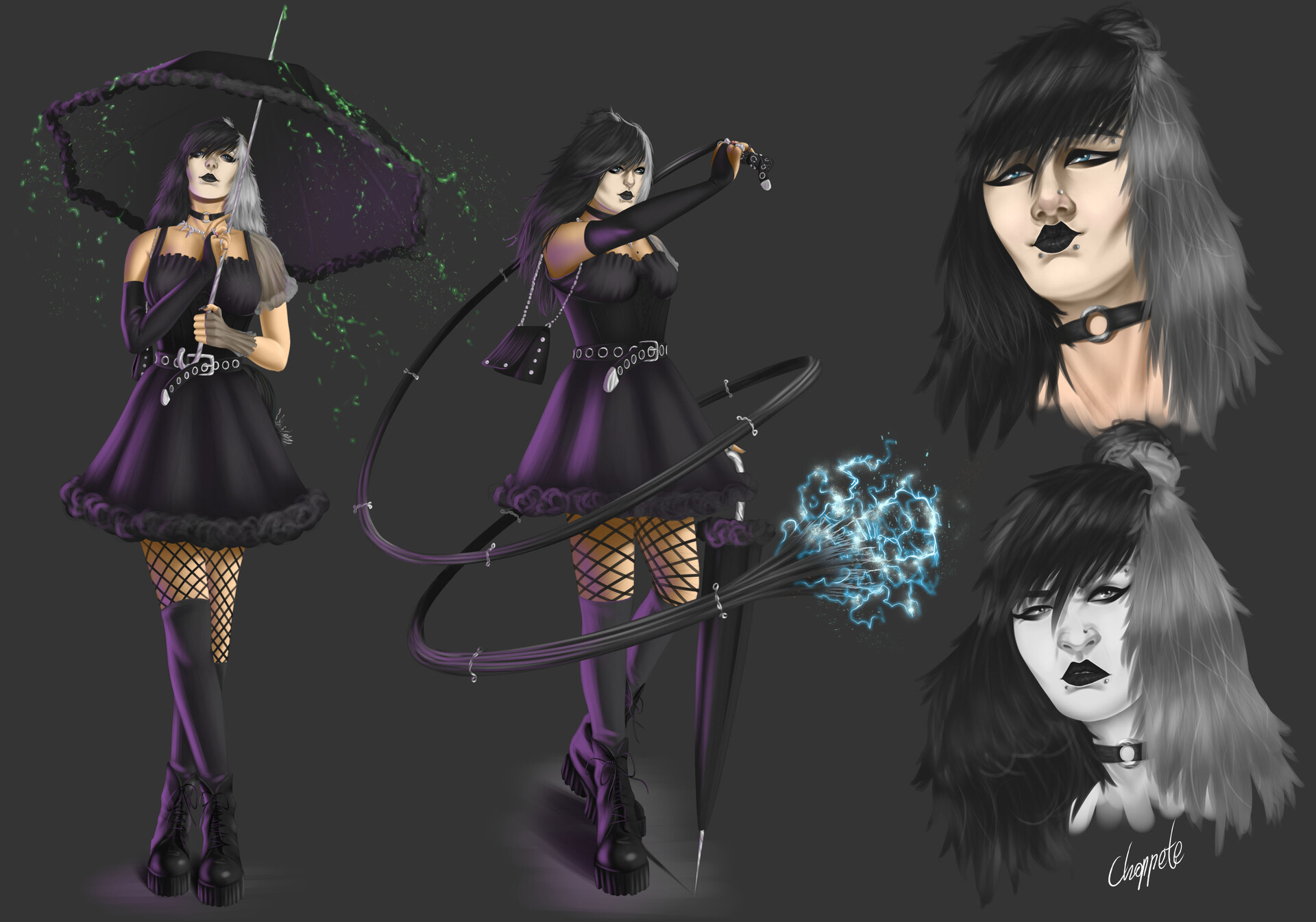 ArtStation - Hell College - Goth Girl
