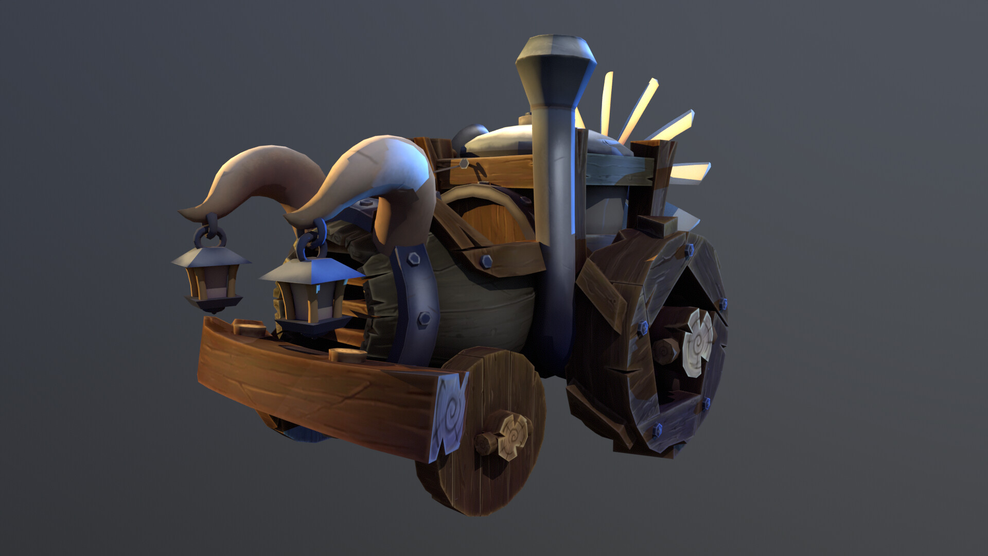 ArtStation - Hobbit Car (Fantasy Racers, video game school project)