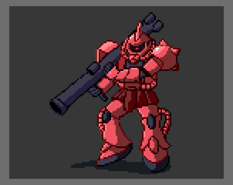 ArtStation - Pixelart Red Zaku