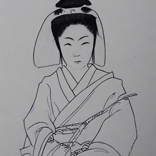 ArtStation - Sketch Of A Japanese Lady