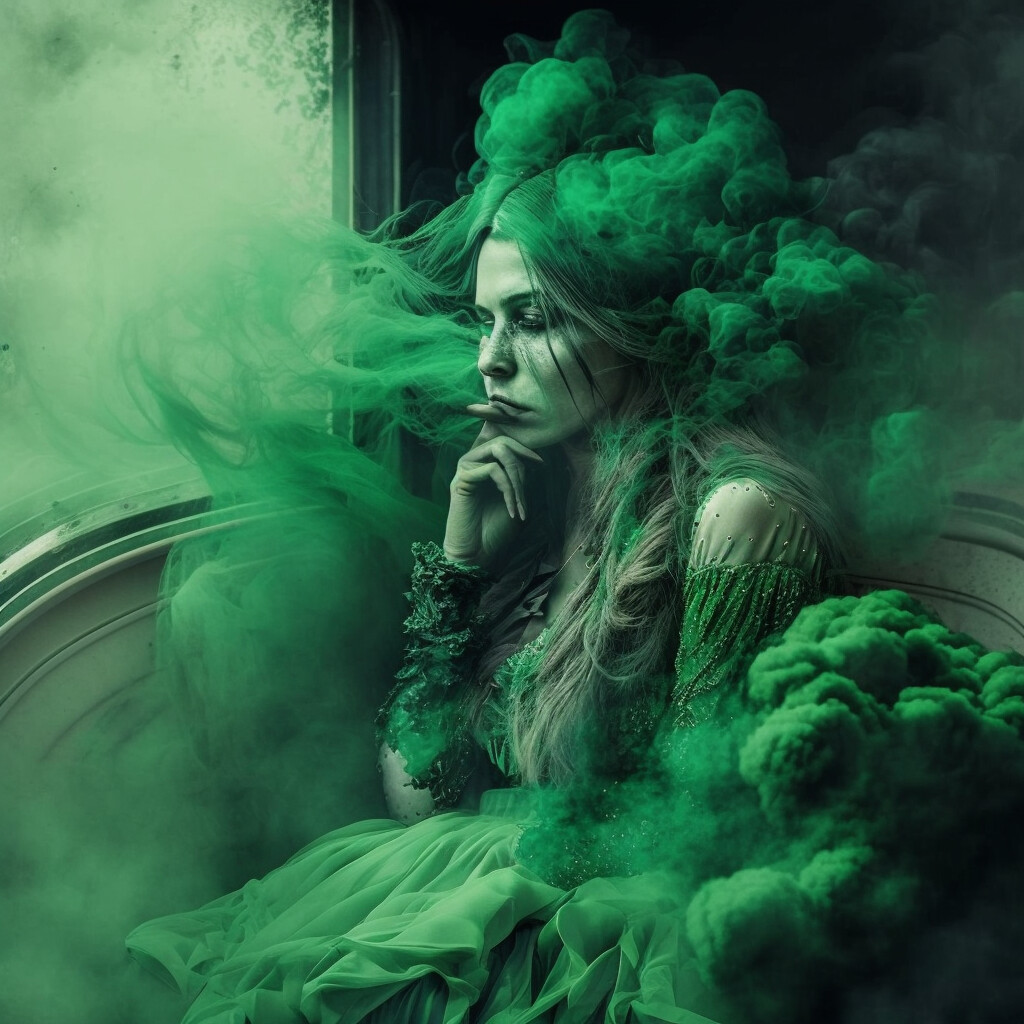 ArtStation - woman in smoke