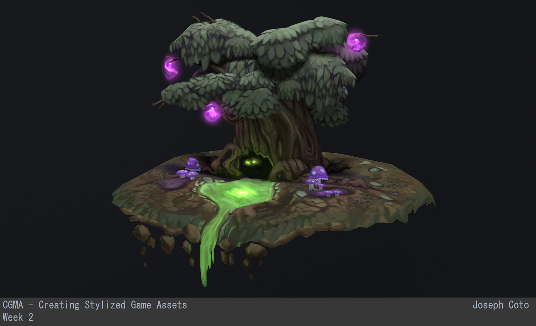 ArtStation - 2.5D Handpainted Tree