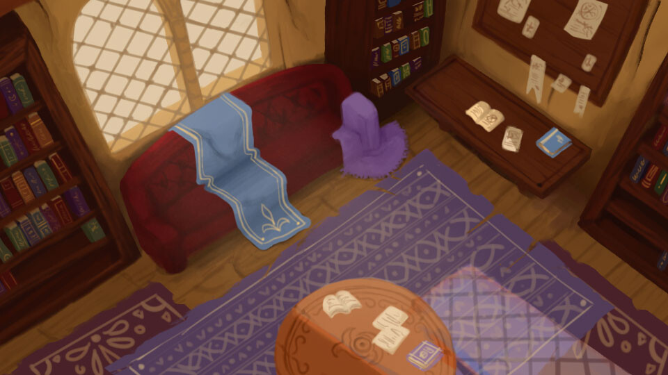 ArtStation - Library in the afternoon