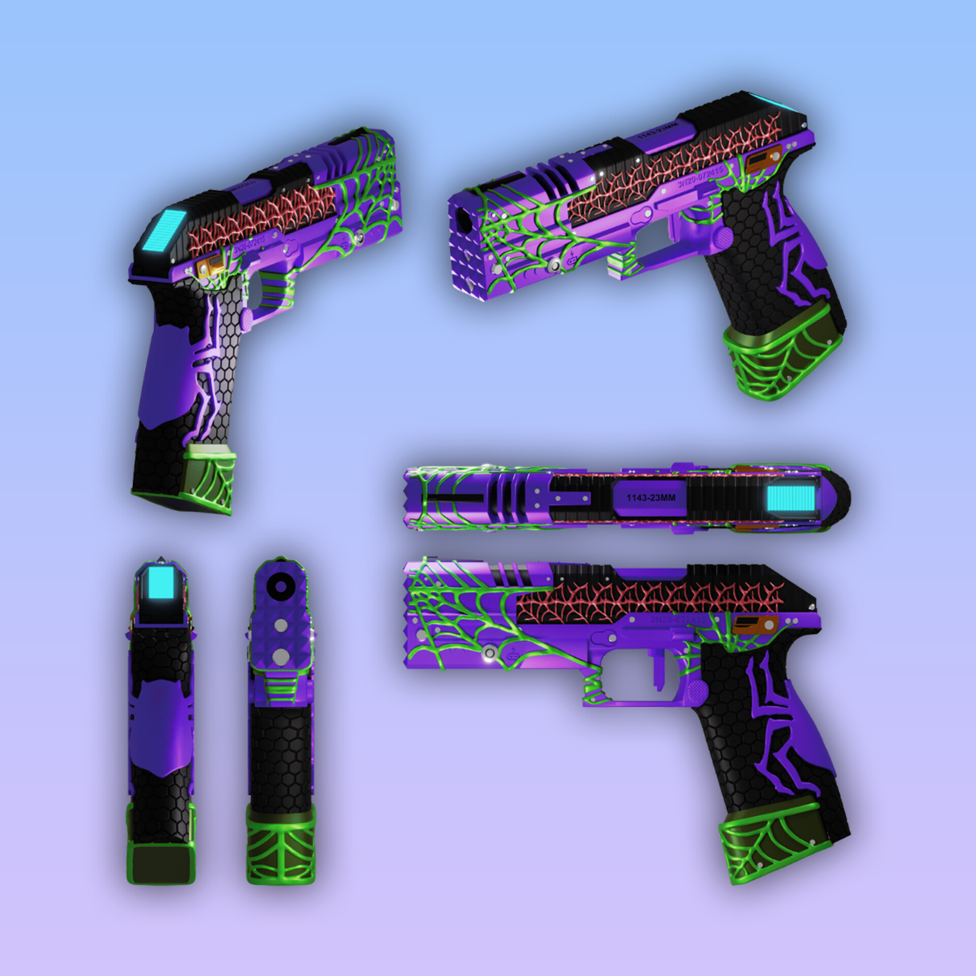 sliceables - P2020 3D STL model from Apex Legends with Shadow Web ...