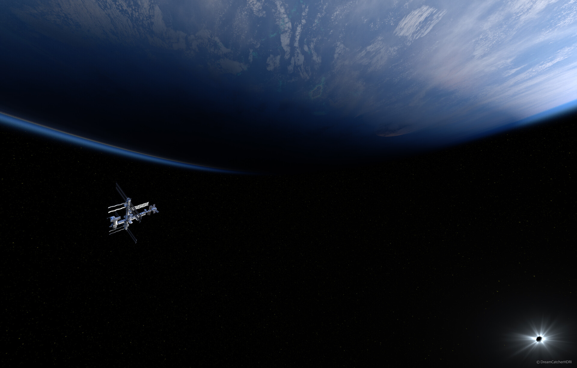 DreamCatcherHDRI - ISS with DreamCatcherHDRI 16k Eclipse Earth Maps