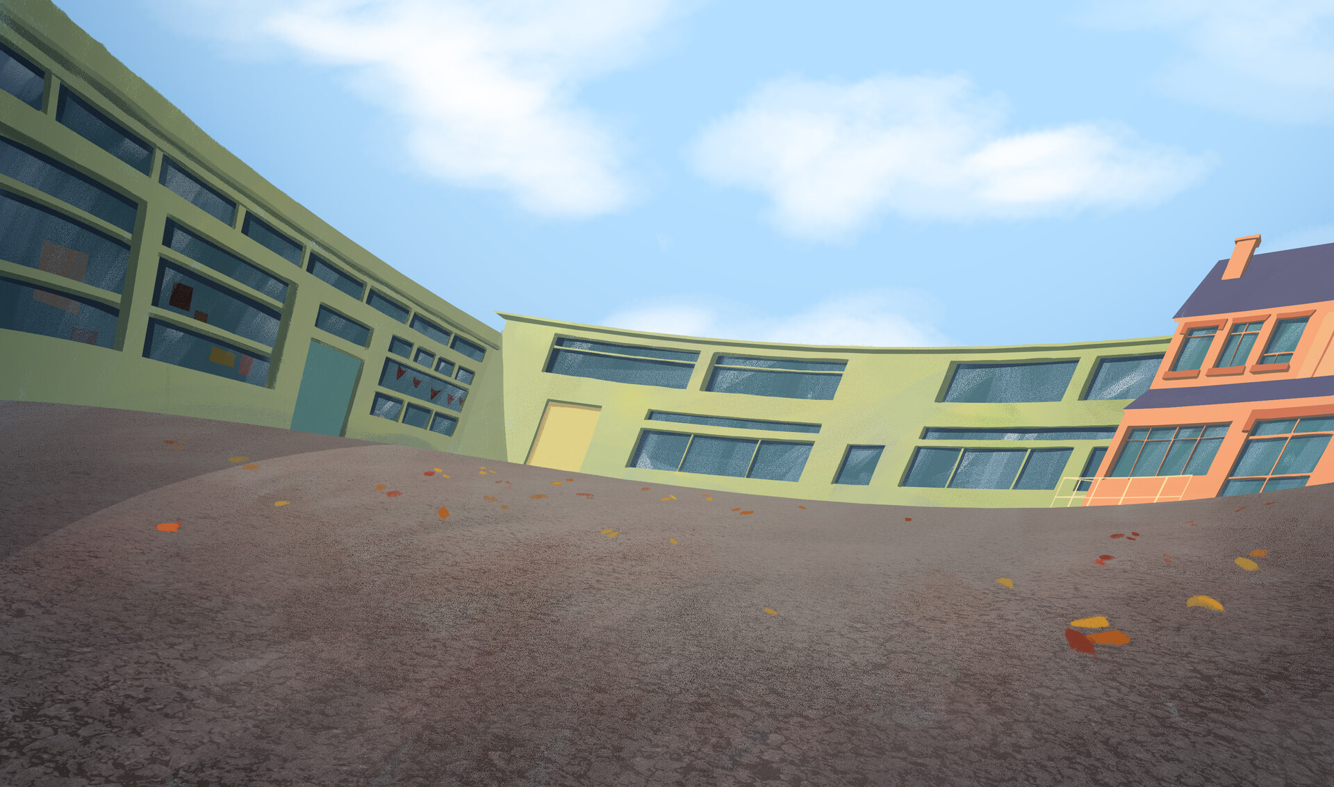 ArtStation - Backgrounds line and colo for my 2n year animation film ...