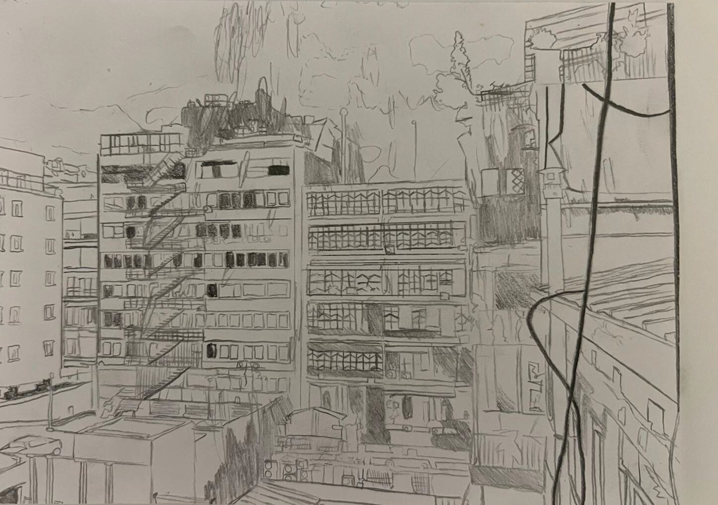 ArtStation - Perspective drawing of Apartments in Barcelona