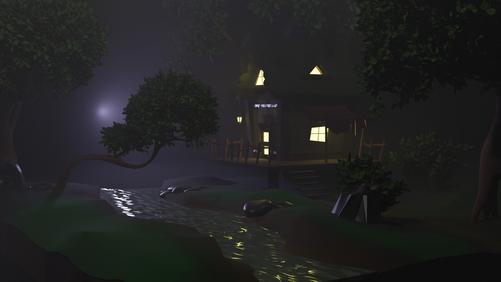 ArtStation - Night Forest