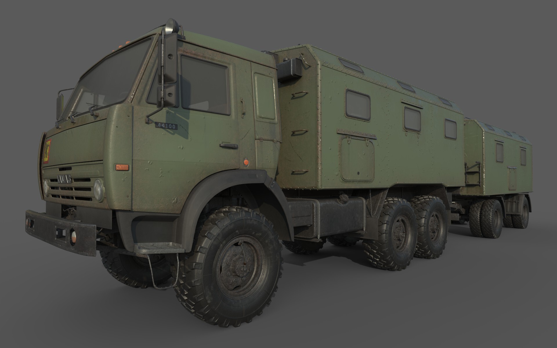 ArtStation - Kamaz Command vehicle - Command trailer