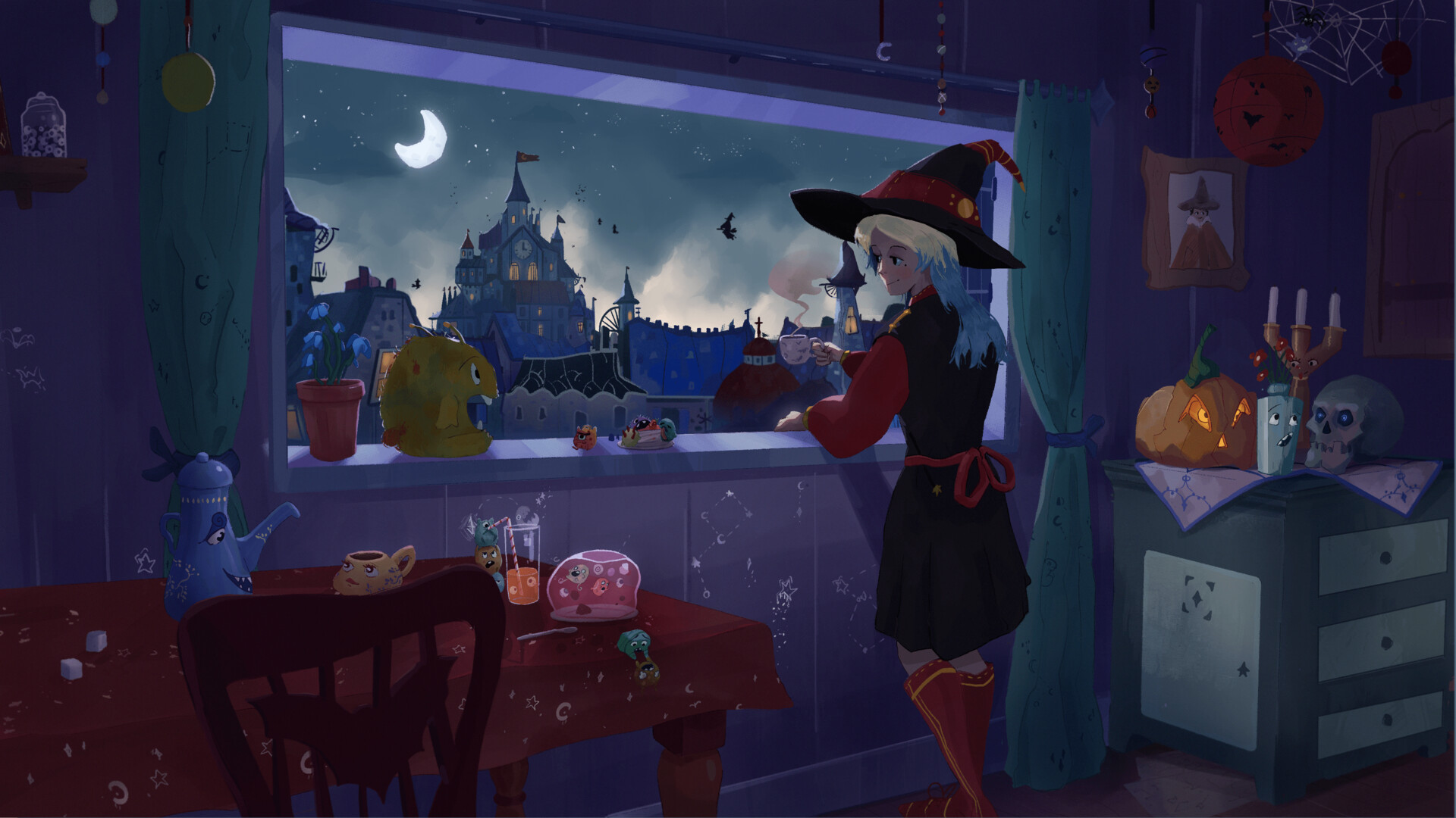 ArtStation - Personnal Illustartion : Witch's morning