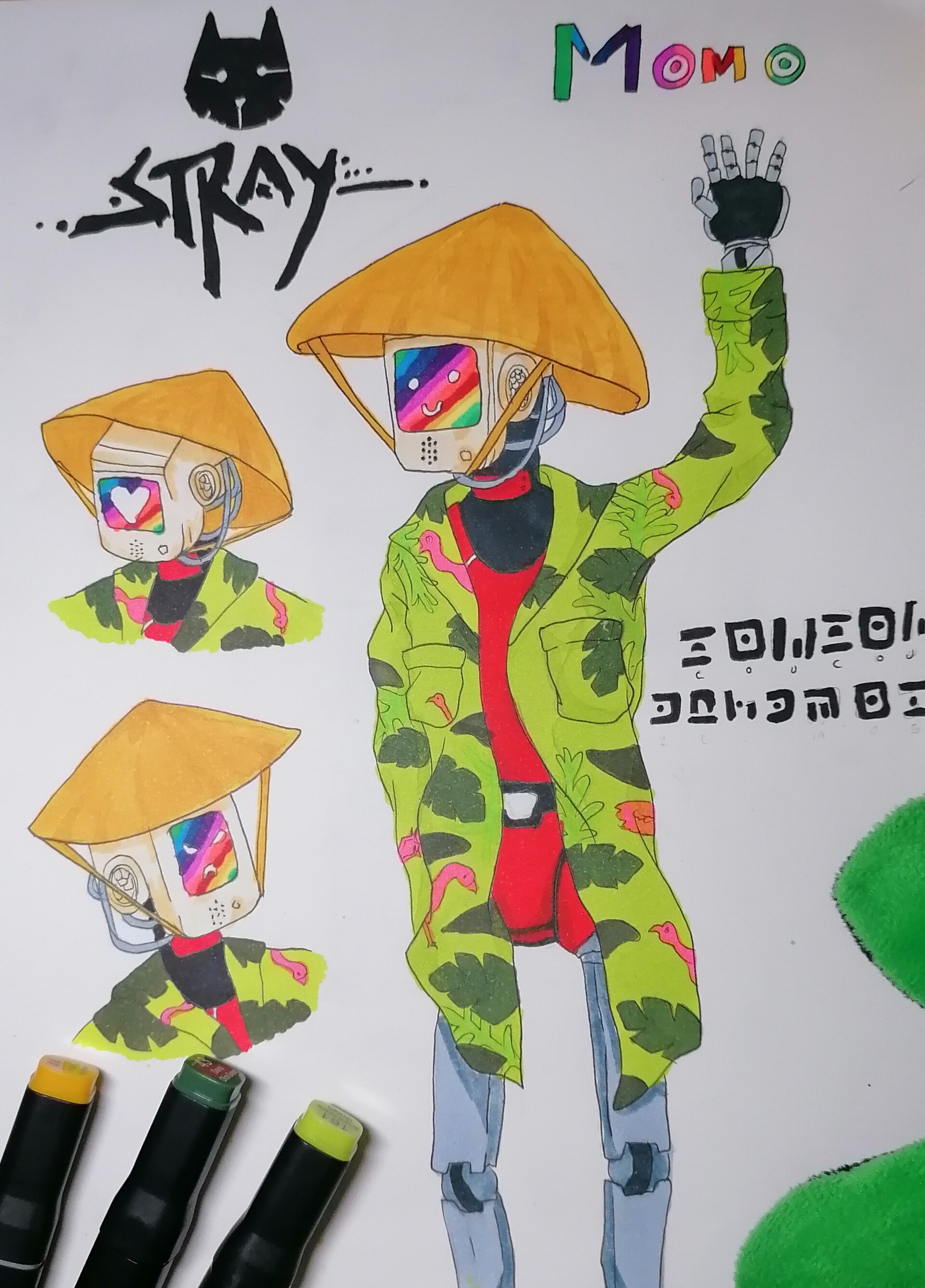 ArtStation - Momo Drawing from Stray Game