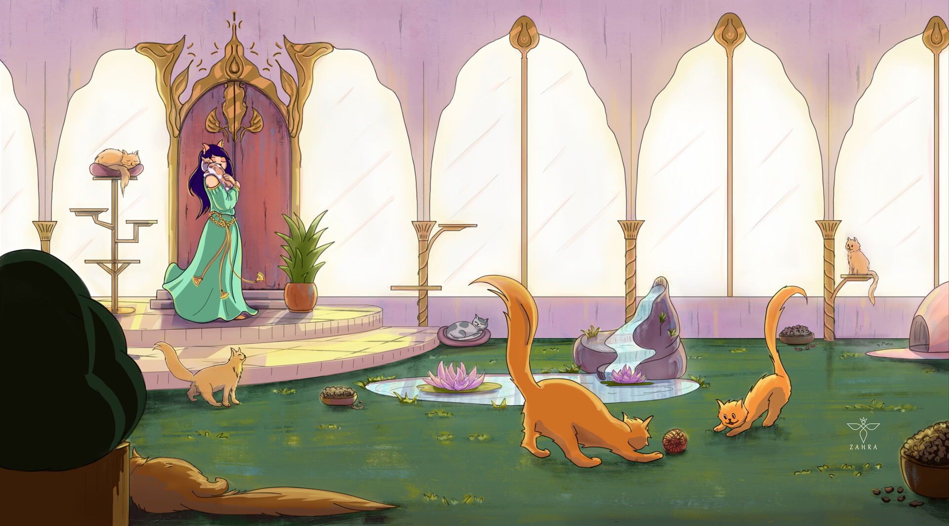 ArtStation - me and my beloved cats