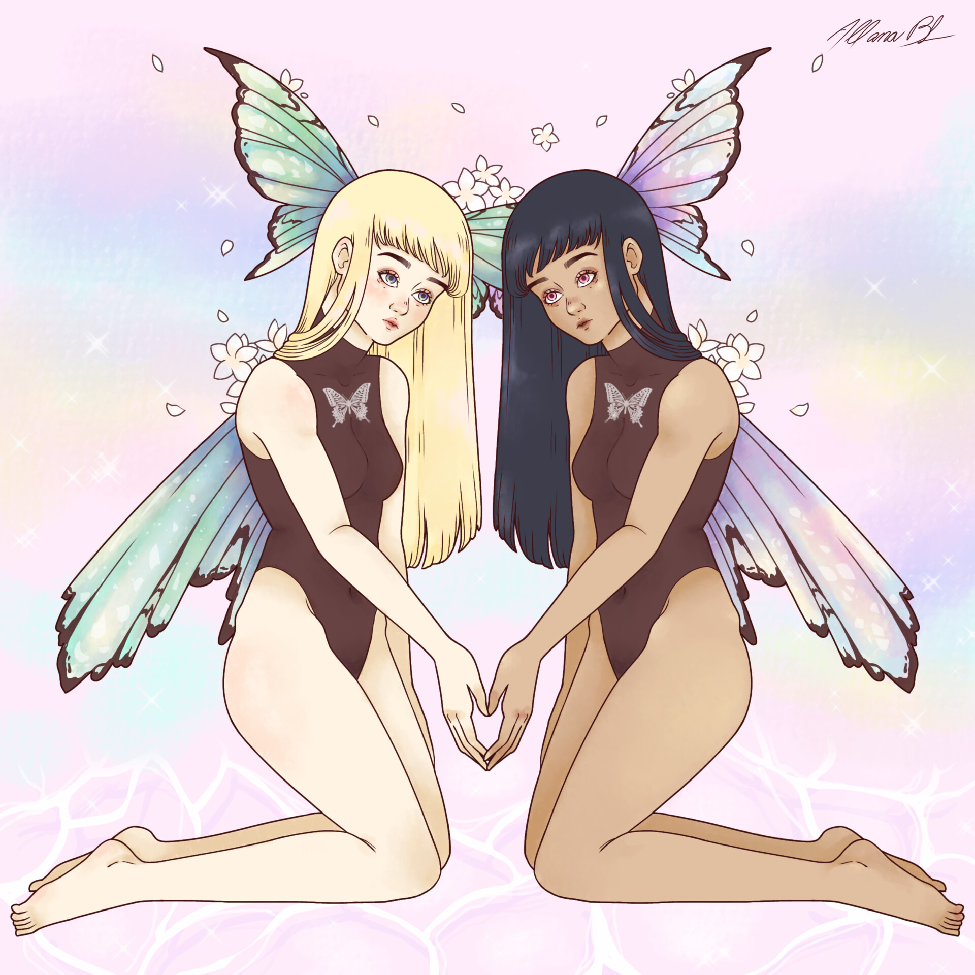ArtStation - Twin fairies
