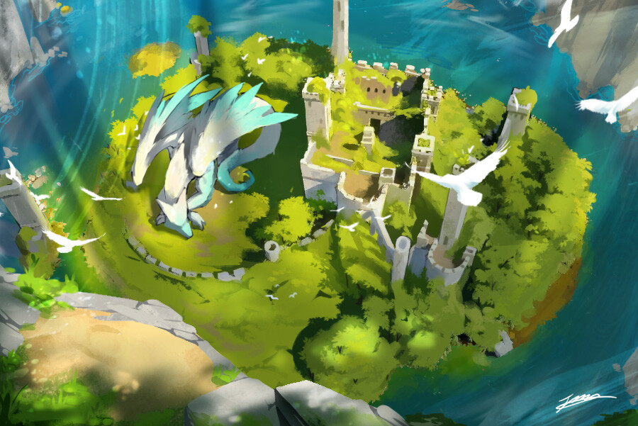 ArtStation - Wind Dragon shelter