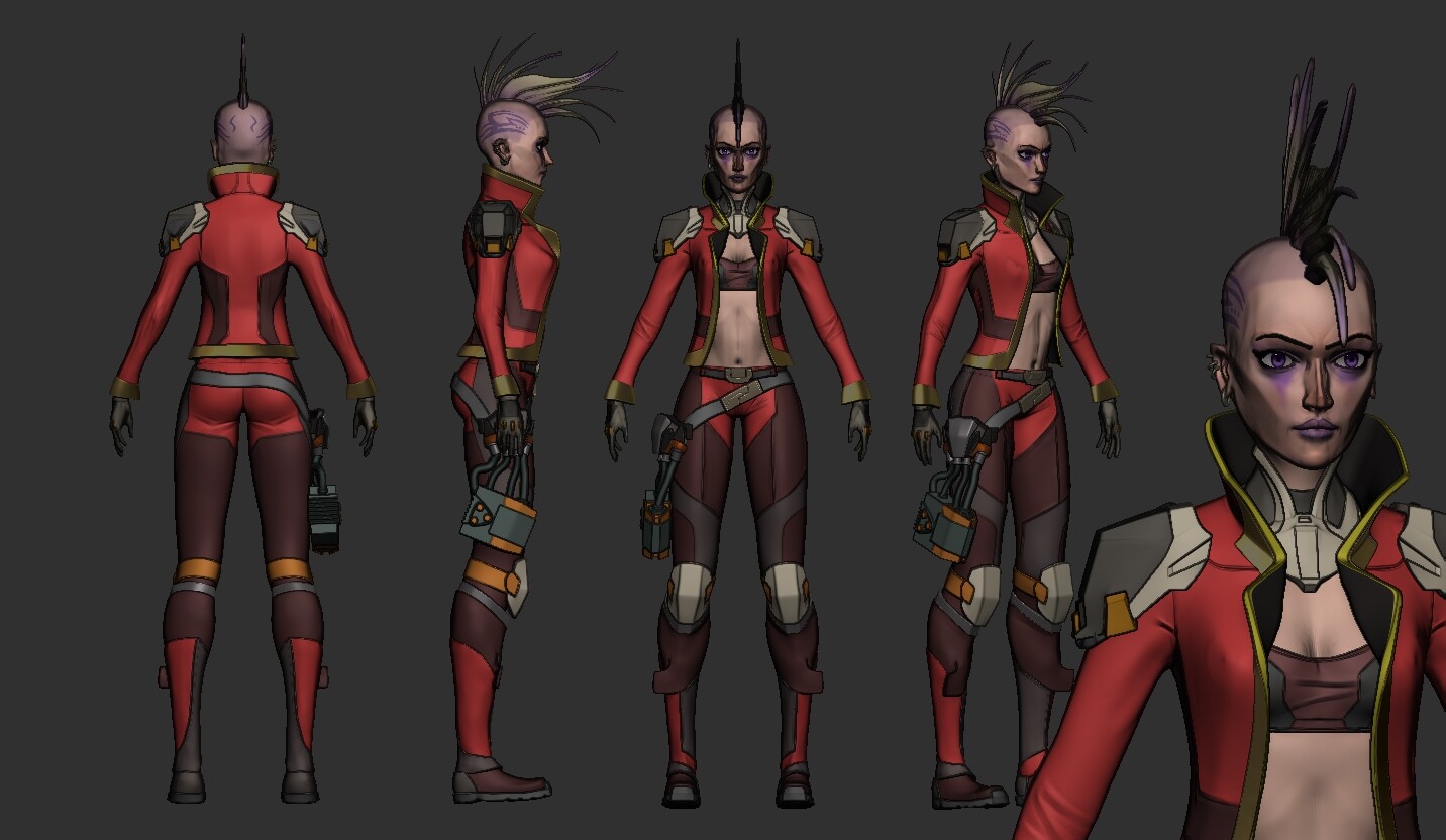 ArtStation - Cyberpunk character study